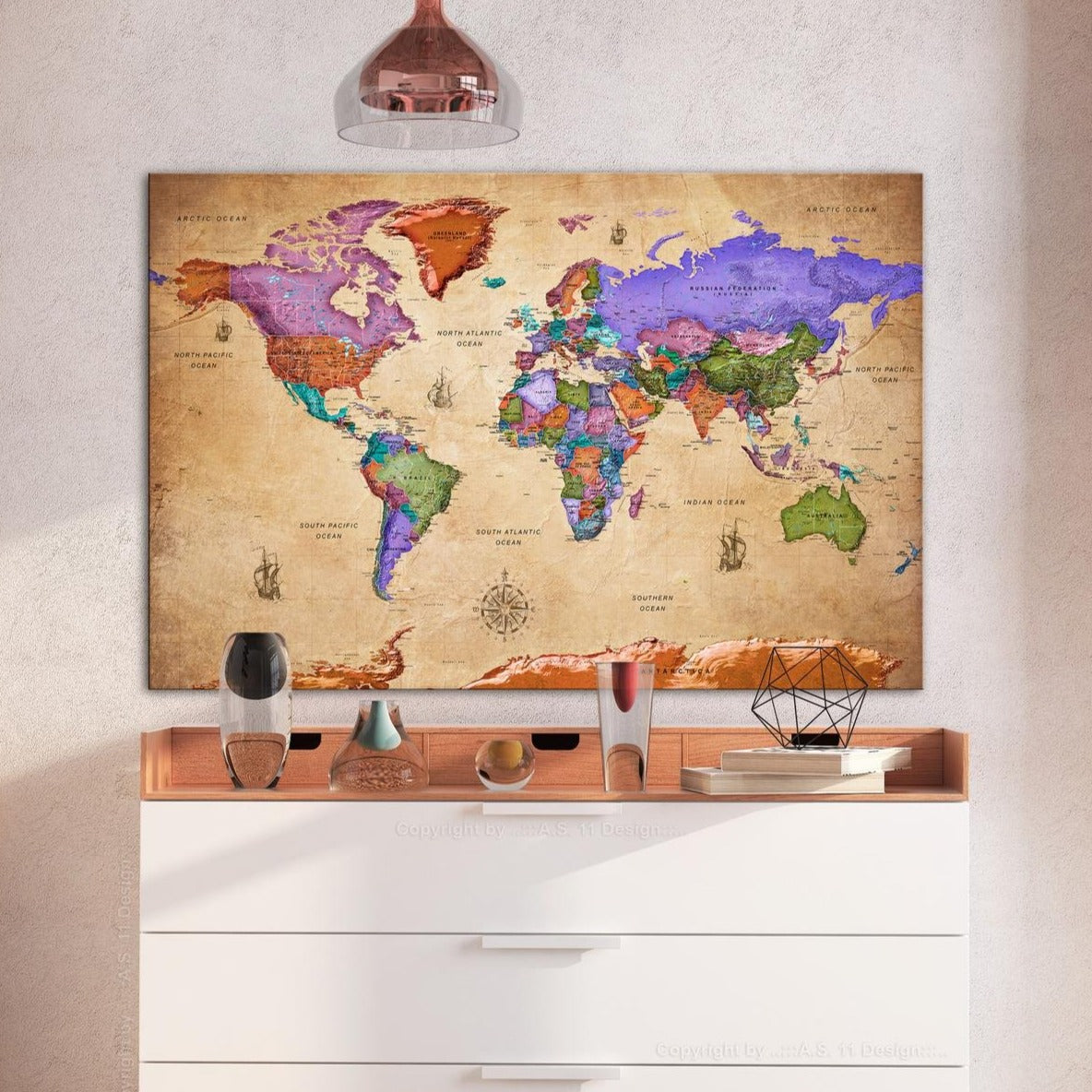 Canvas Prints / World Maps – Tiptophomedecor