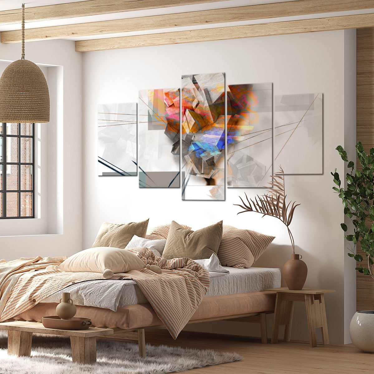 Abstract Stretched Canvas Wall Art – Tiptophomedecor