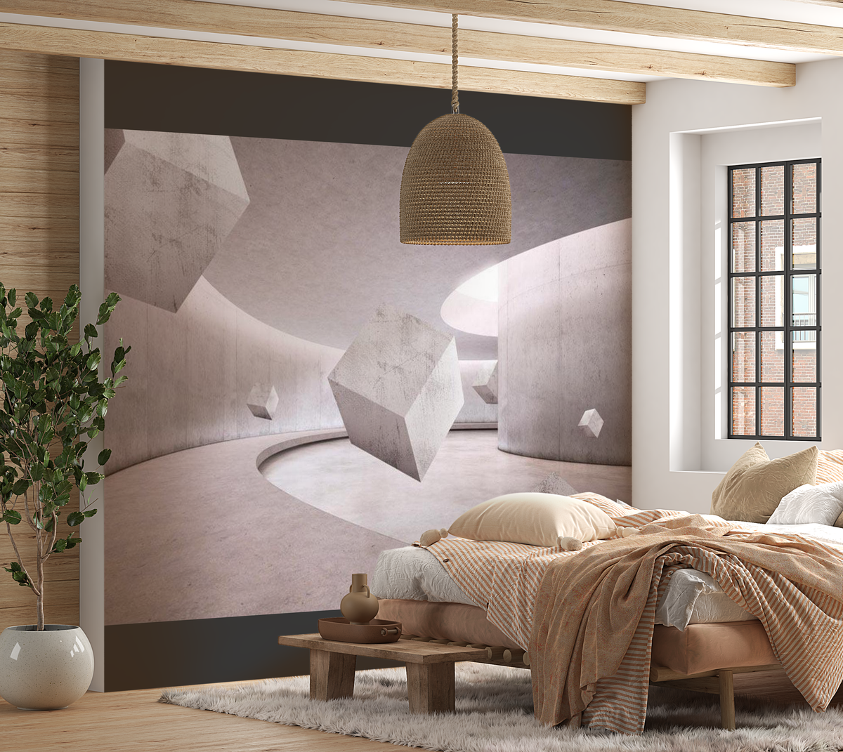 3D Illusion Wallpaper Wall Mural - Art Of Symmetry – Tiptophomedecor