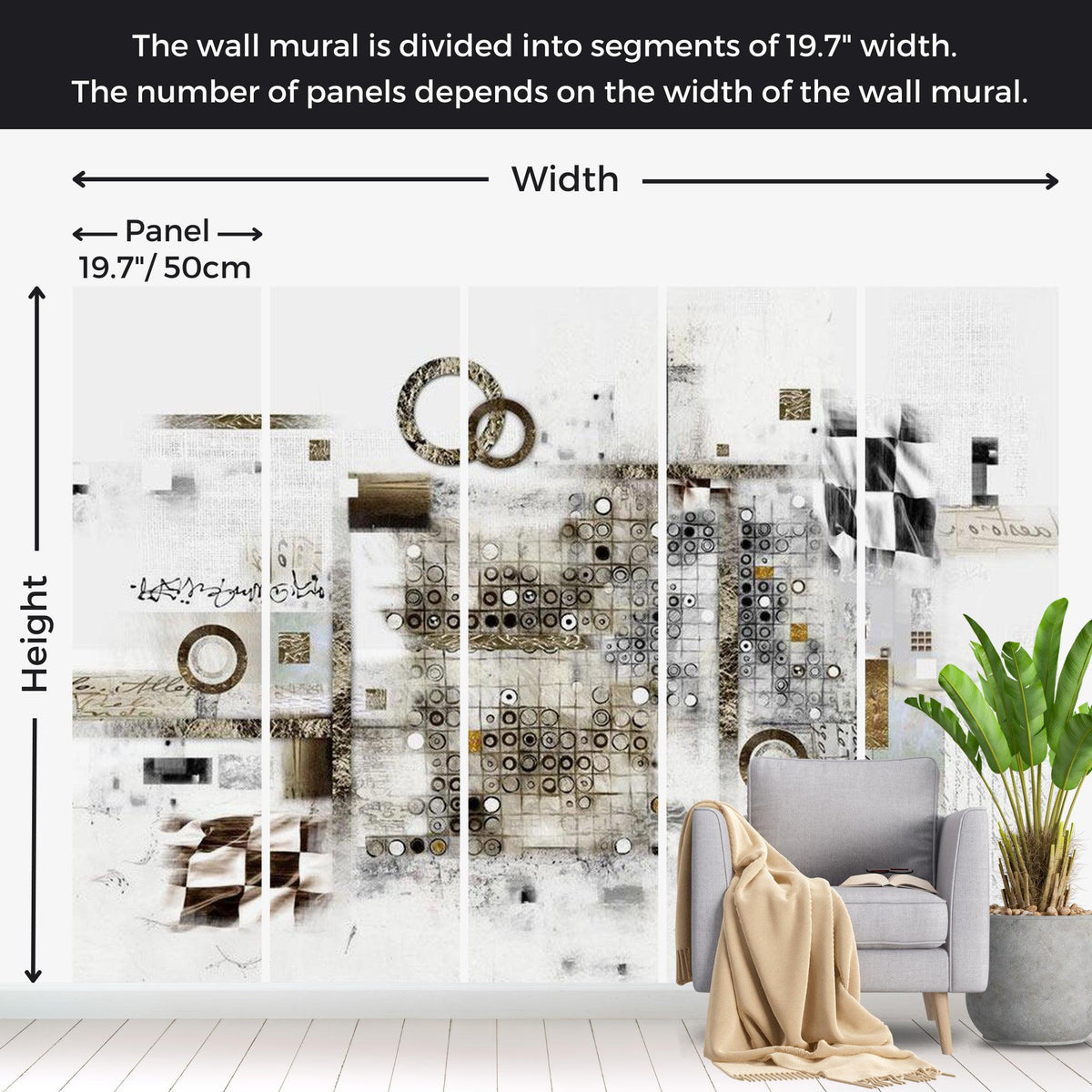 Abstract Wallpaper Wall Mural - Artistic Riddle – Tiptophomedecor