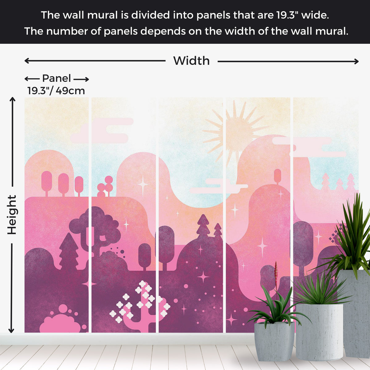 Peel & Stick Abstract Wall Mural - Candy Land – Tiptophomedecor