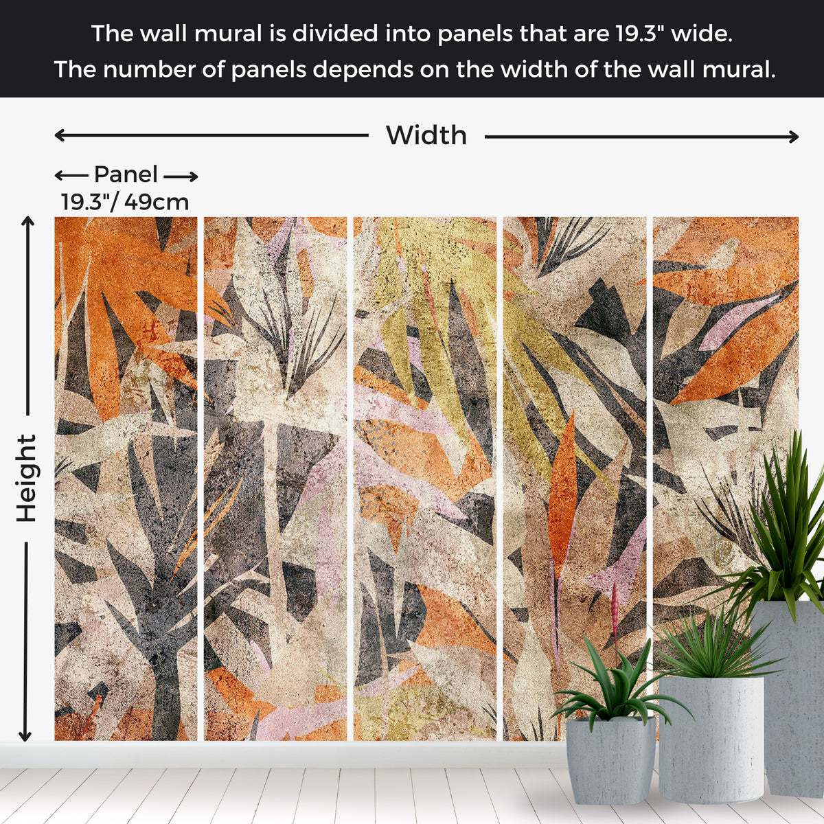 Peel & Stick Abstract Wall Mural - Scattered Colors – Tiptophomedecor