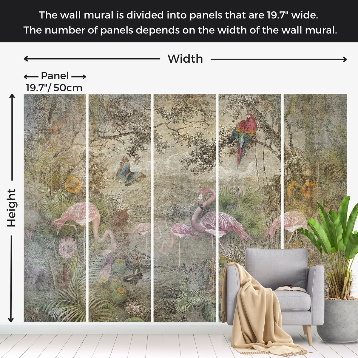 Animal Wallpaper Wall Mural - Wild Fauna and Flora – Tiptophomedecor