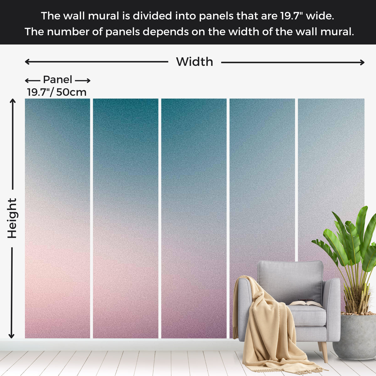 Surface Texture Wallpaper Wall Mural - Nostalgic Gradient – Tiptophomedecor