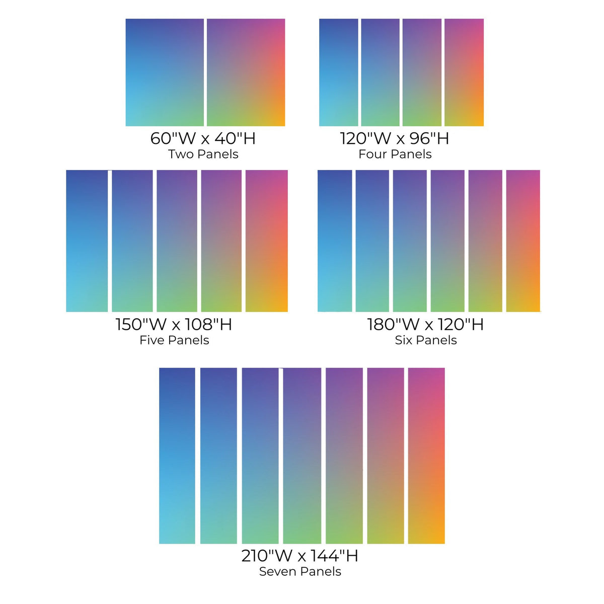Premium Peel & Stick Wall Mural - Gradient Spectrum – Tiptophomedecor