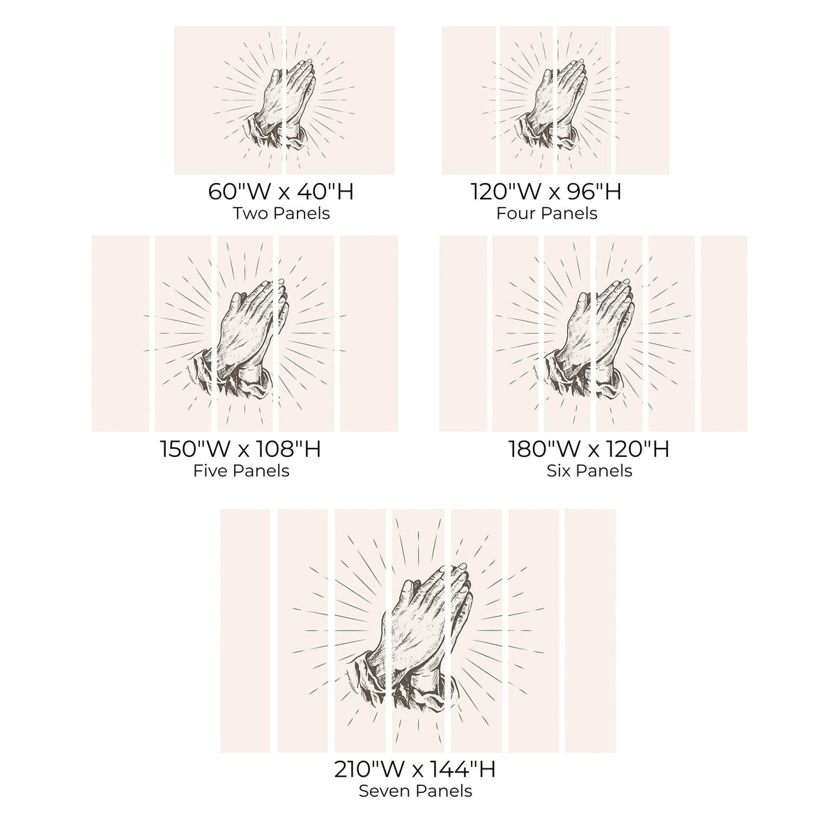 Premium Peel & Stick Wall Mural - Praying Hands – Tiptophomedecor