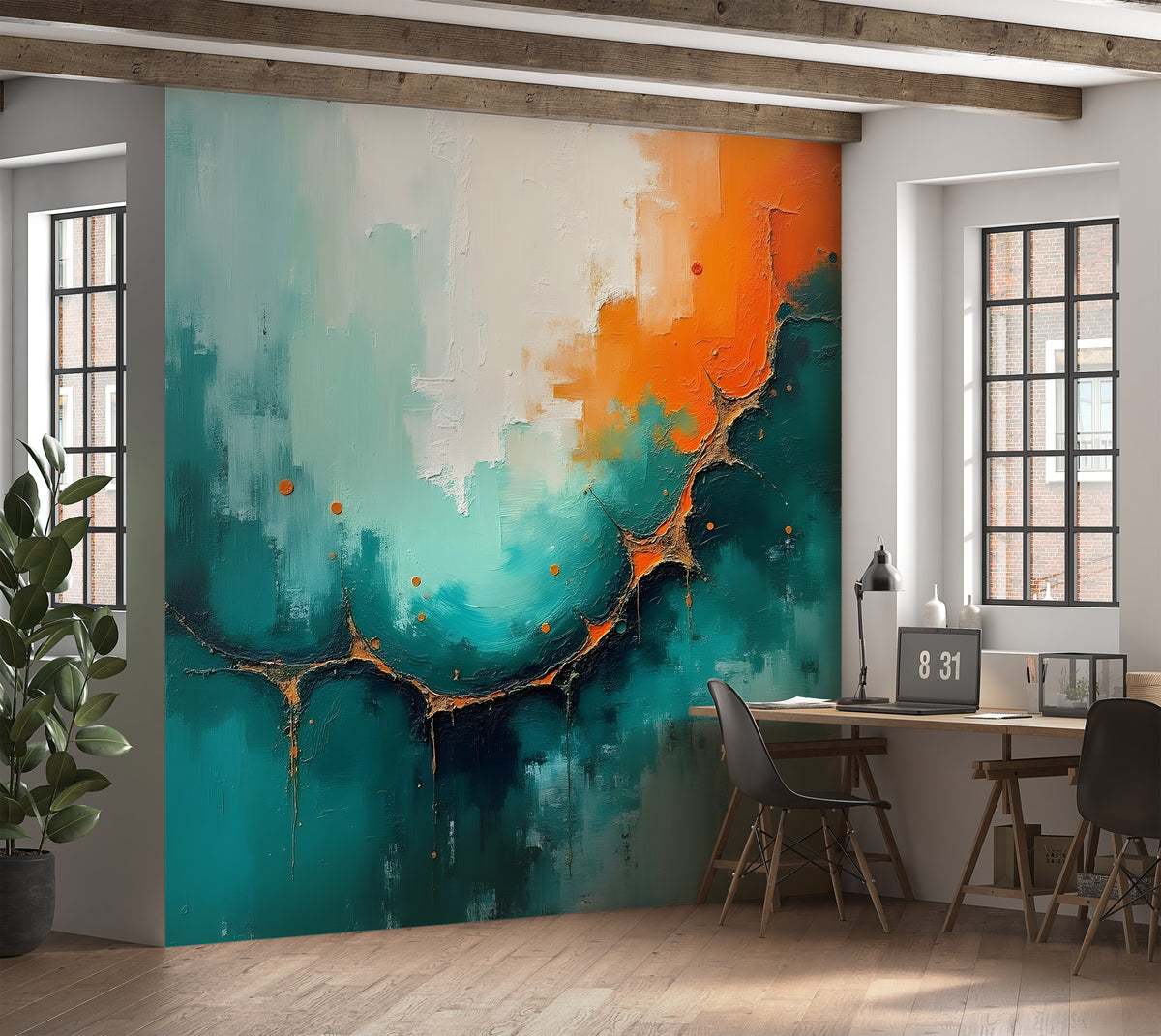 Peel & Stick Abstract Wall Mural - Breaking Ground – Tiptophomedecor