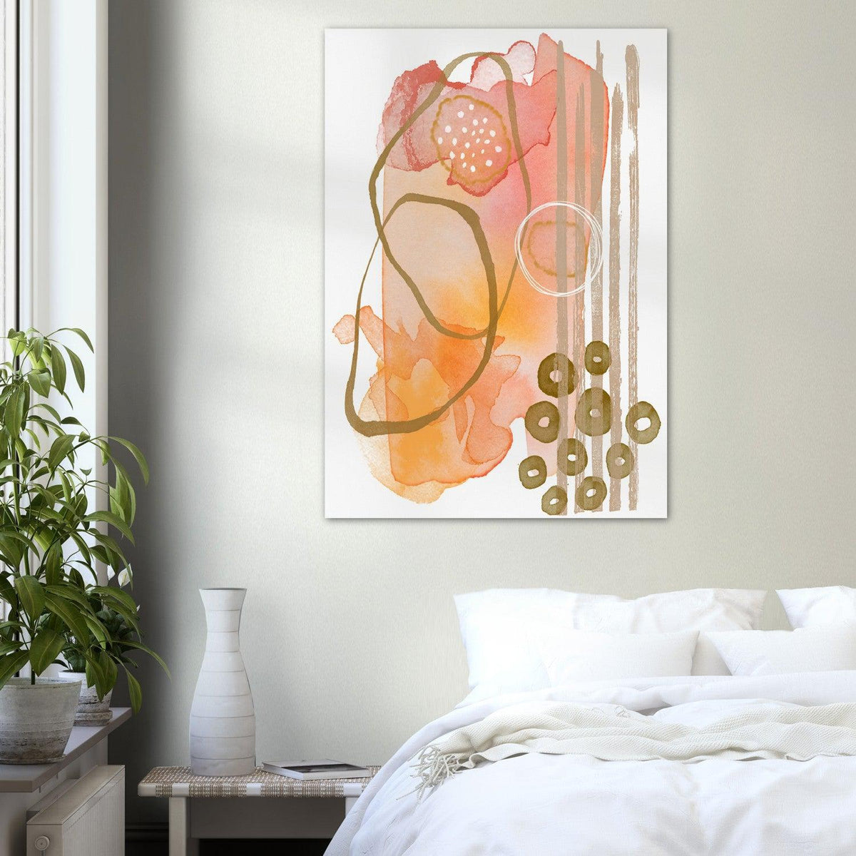 Watercolor Terracotta Abstract Art Poster – Tiptophomedecor