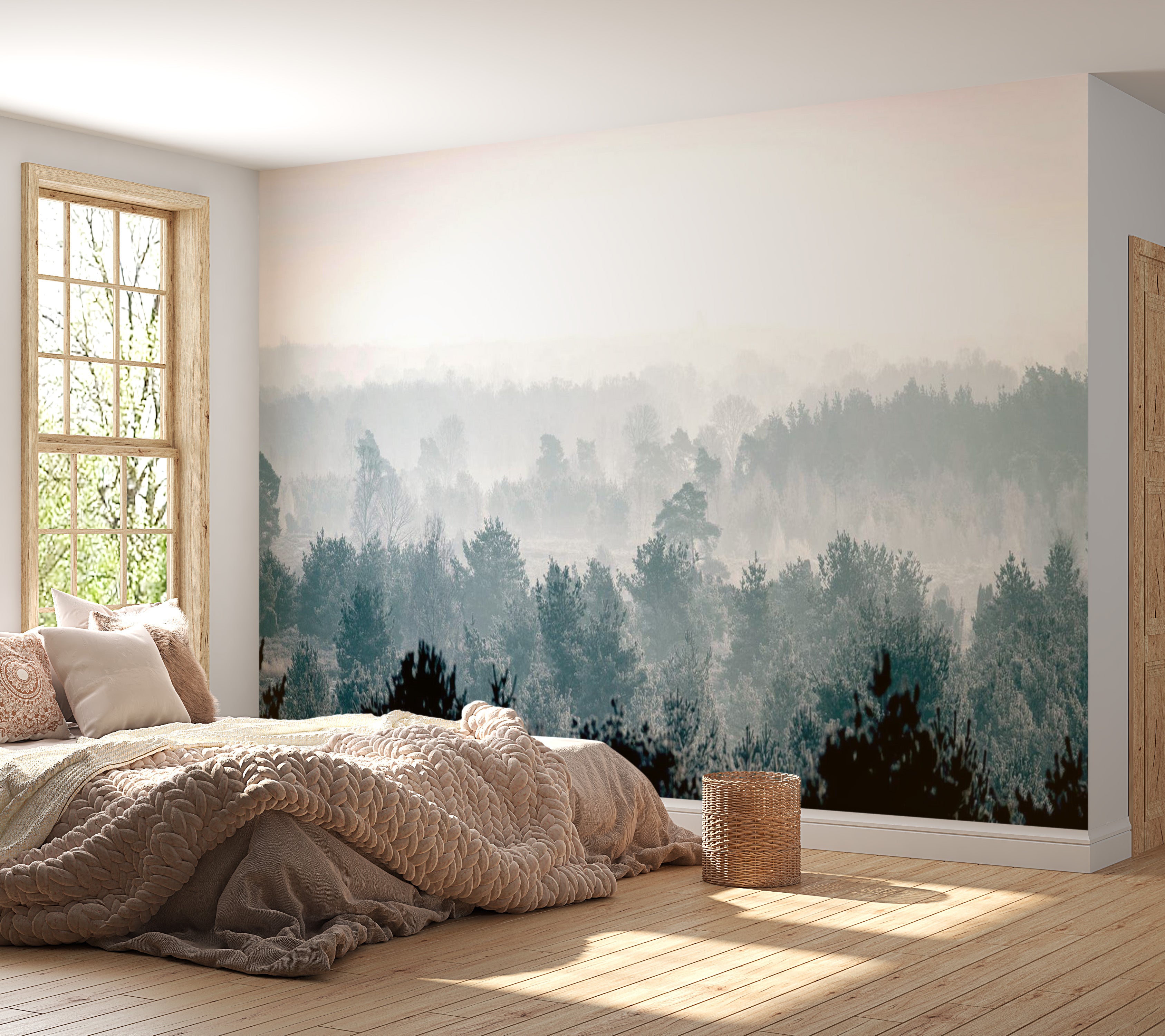 Forest Wall Decal Woods Black And White Tree Peel And Stick