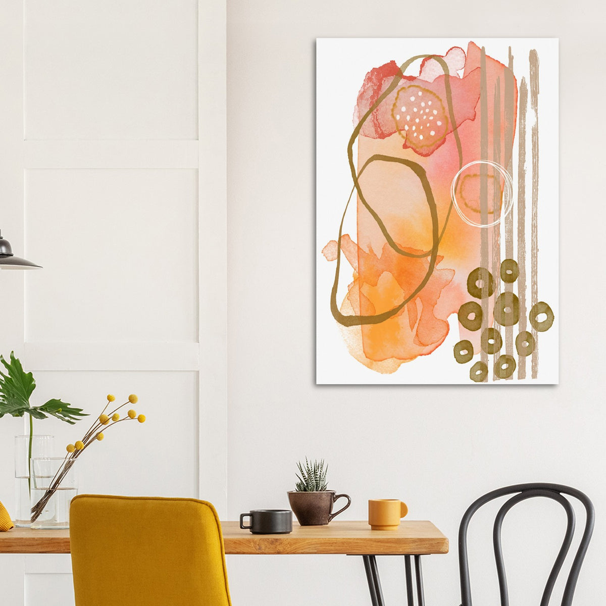 Watercolor Terracotta Abstract Art Poster – Tiptophomedecor