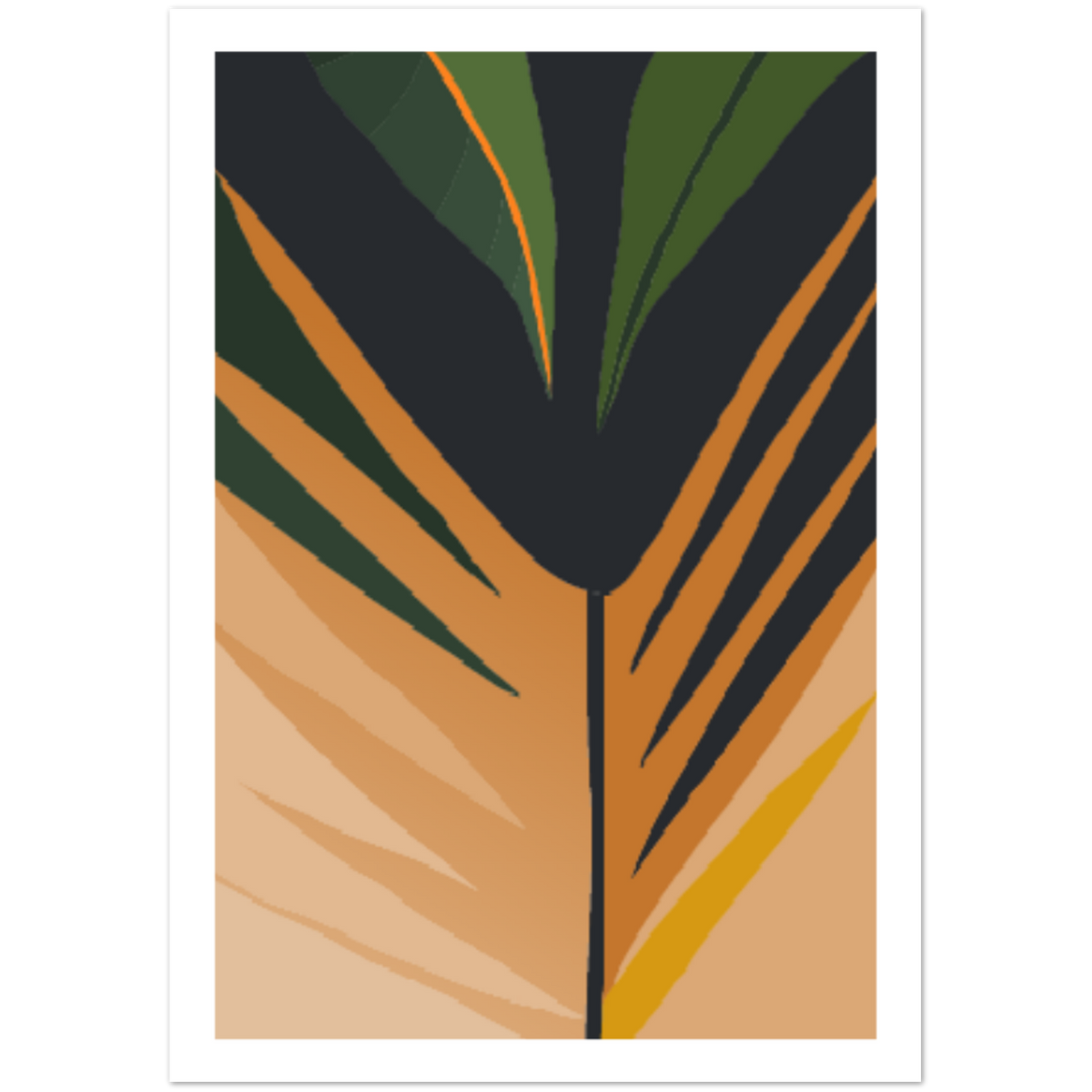 Minimalist Abstract Plant Illustration Poster 01 – Tiptophomedecor