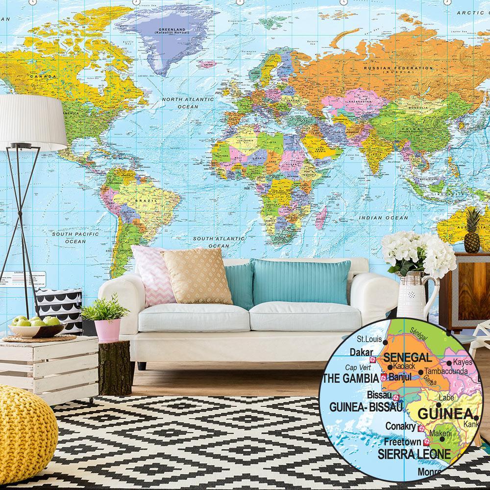 Peel & Stick Wall Murals / World Maps – Tiptophomedecor